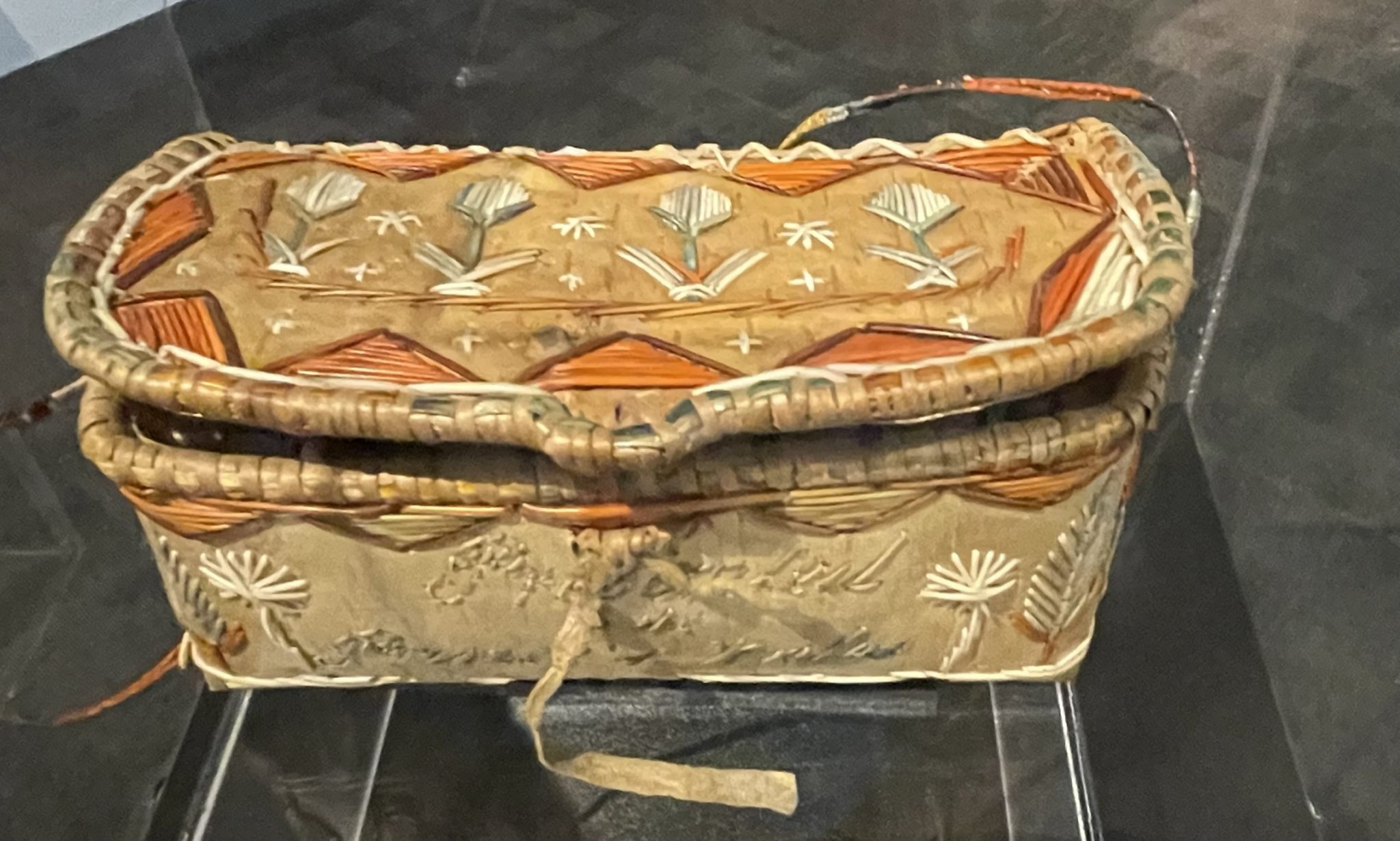 Vernice's visit to Canada - quill work exhibition